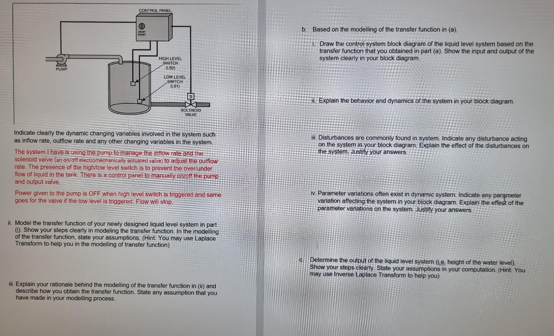 Solved b. Based on the modelling of the transfer function in | Chegg.com