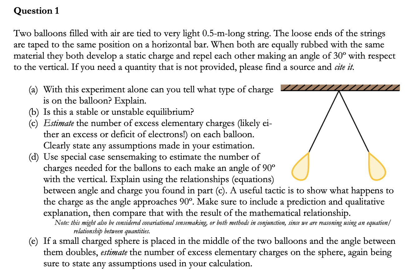 Solved Two balloons filled with air are tied to very light | Chegg.com