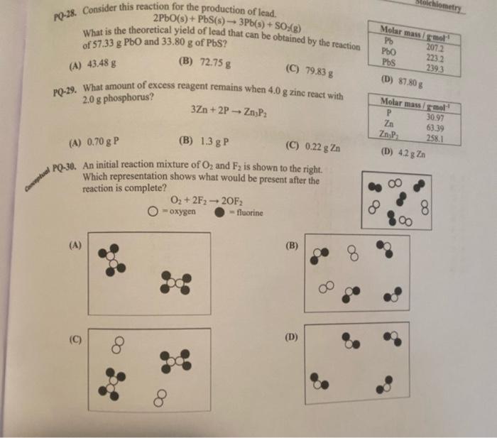 Solved pQ-28. Consider this reaction for the production of | Chegg.com