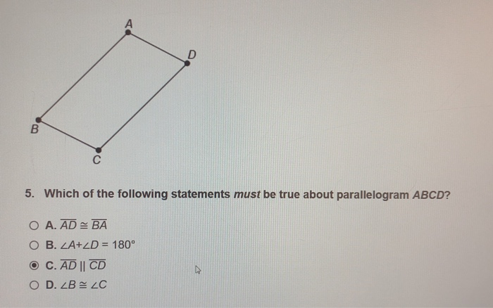 Solved 5. Which of the following statements must be true | Chegg.com
