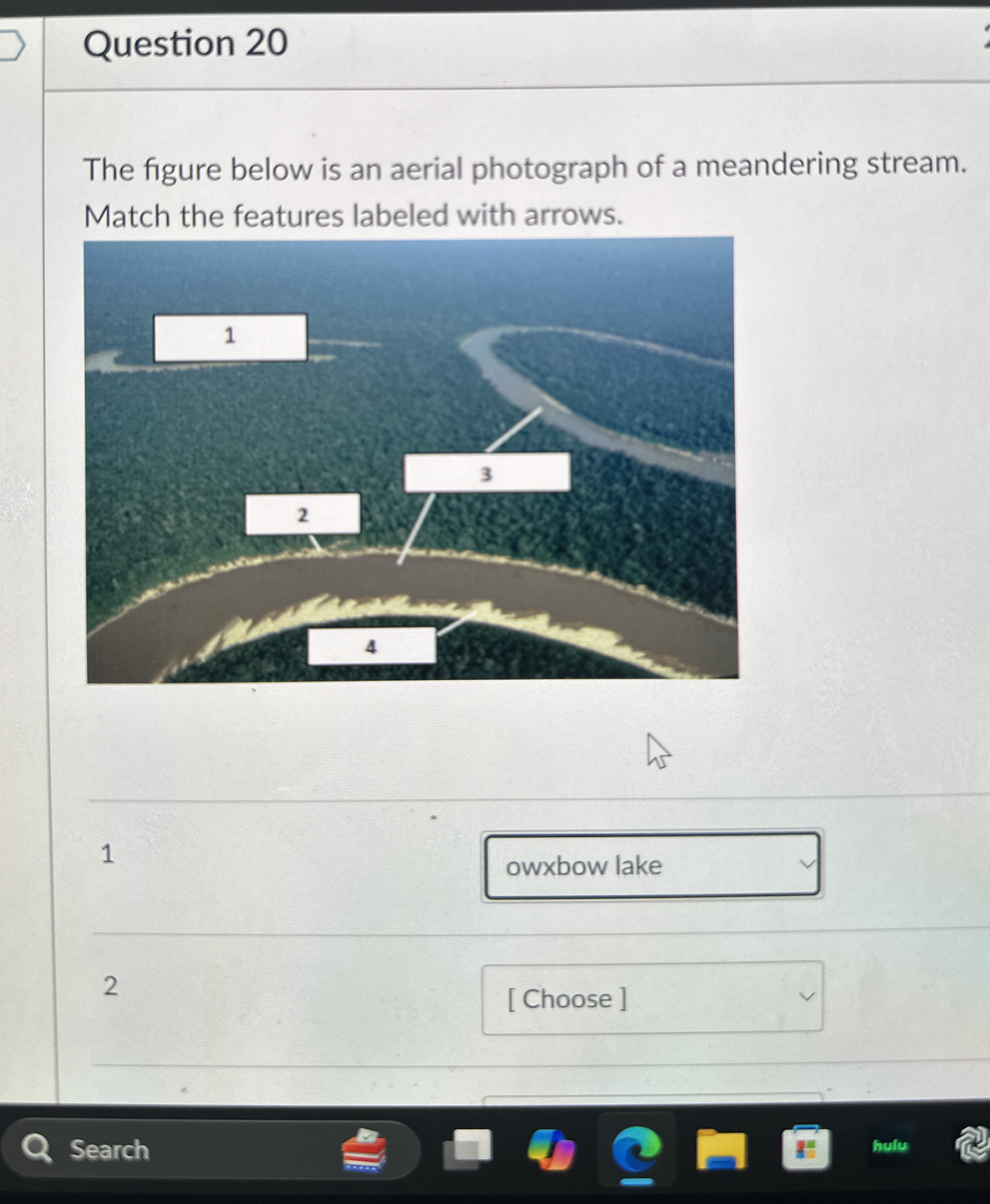 Solved Question 20The figure below is an aerial photograph | Chegg.com