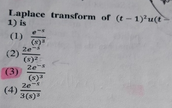 Solved Laplace transform of 1) | Chegg.com