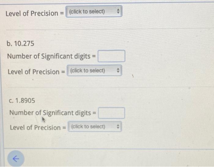 Solved Identify the number of significant digits and | Chegg.com