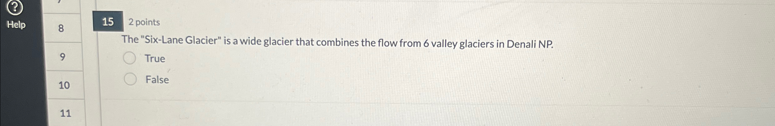 Solved 152 ﻿pointsThe "Six-Lane Glacier" is a wide glacier | Chegg.com