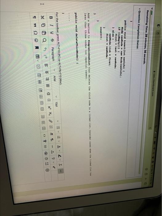 Solved Assume Class Simple Linkedlist Is Defined As Follows 7622