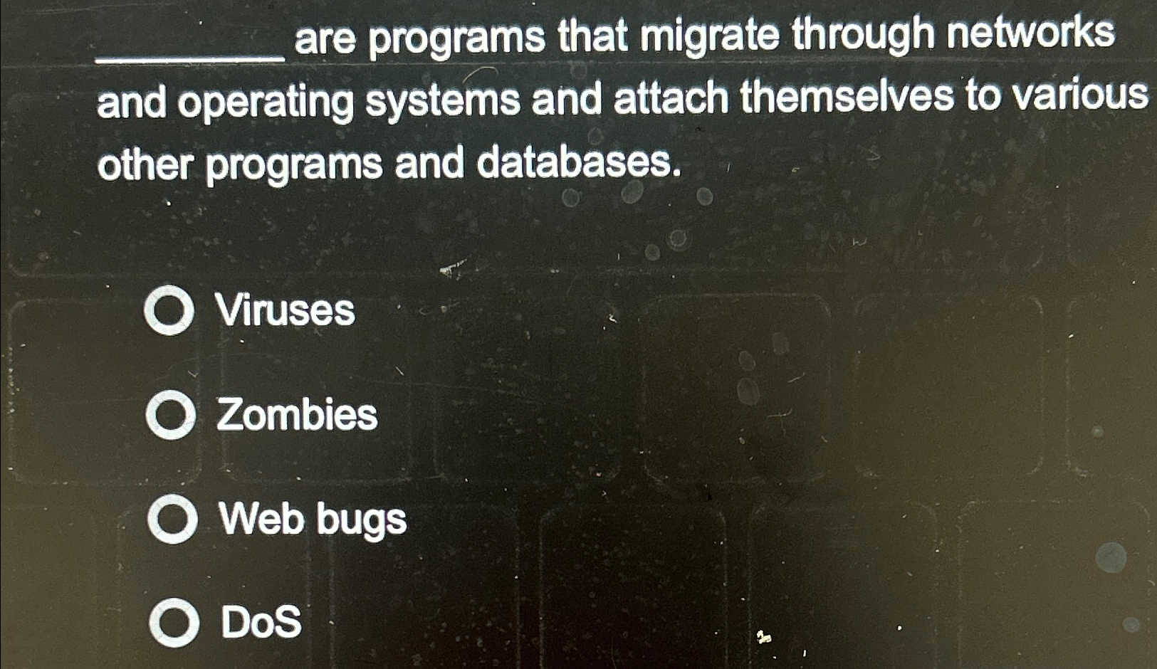 Solved are programs that migrate through networks and | Chegg.com