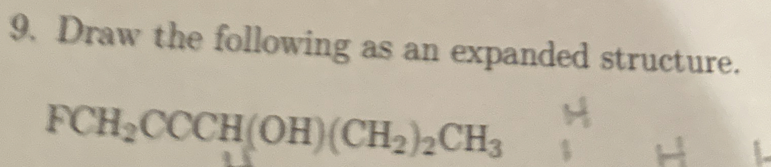 Solved Draw the following as an expanded | Chegg.com
