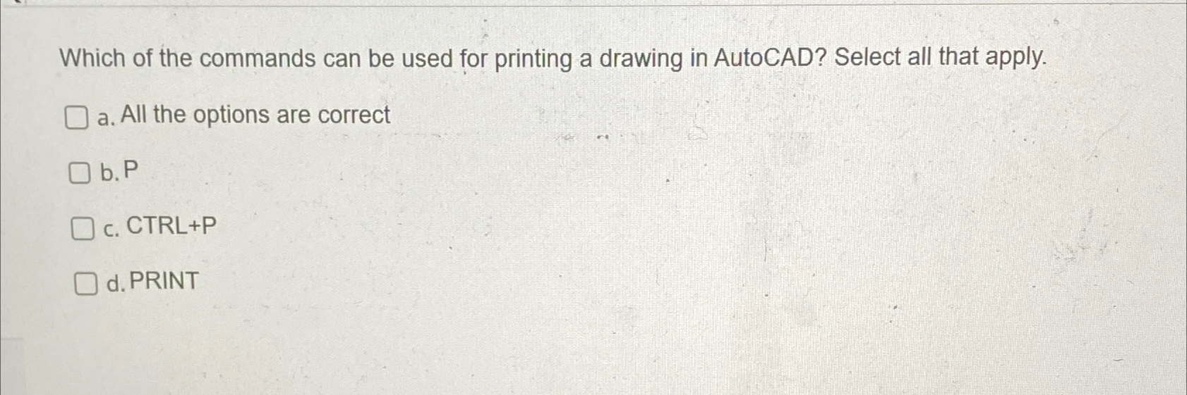 Solved Which of the commands can be used for printing a | Chegg.com