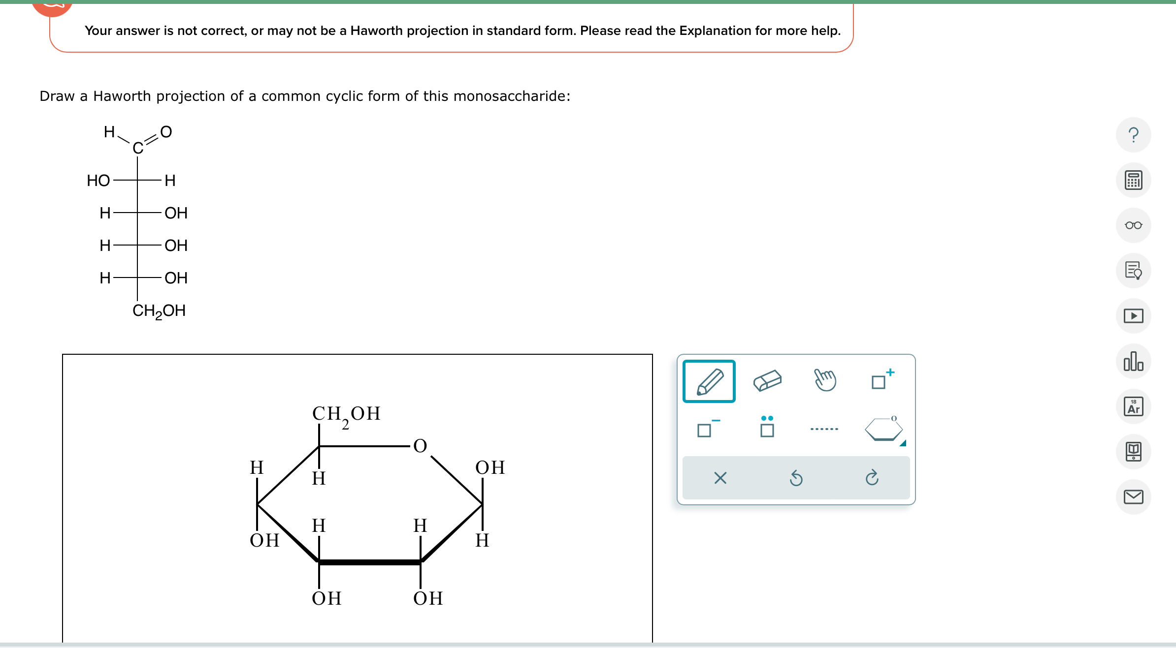 Solved Draw a Haworth projection of a common cyclic form of | Chegg.com