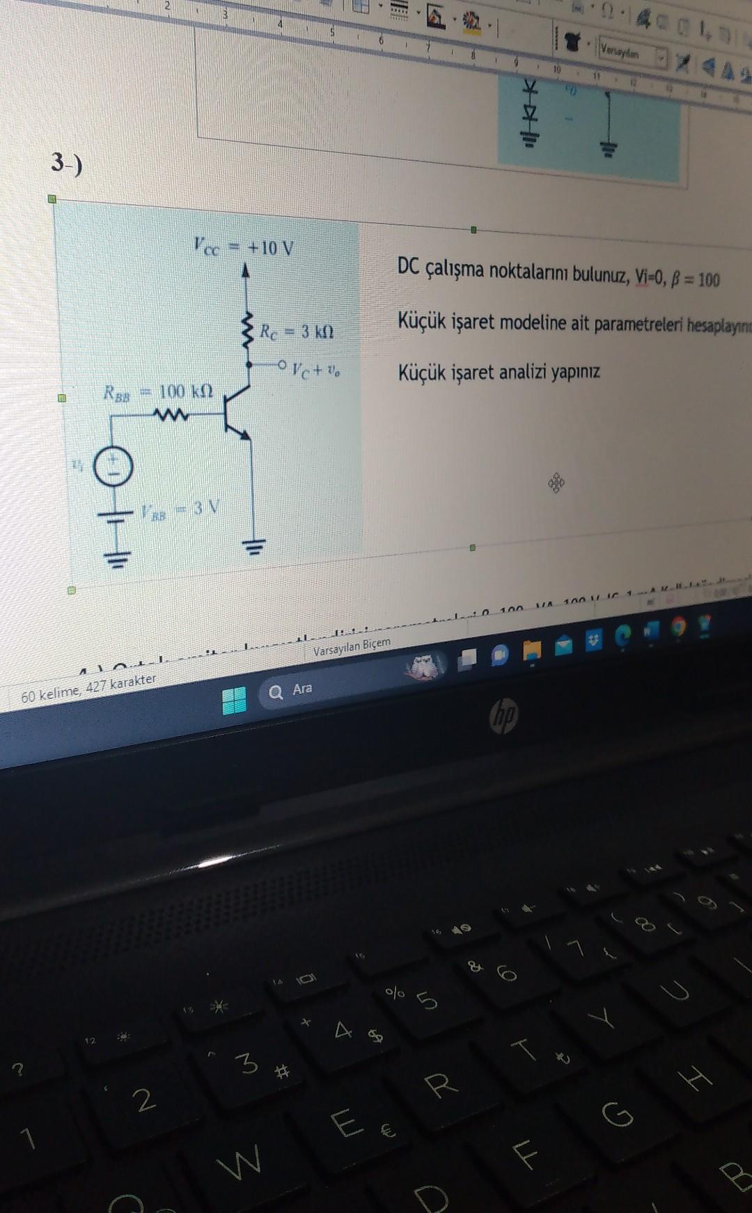 Solved Find the dc operating points ,Vi=0 ,B=100 Calculate | Chegg.com