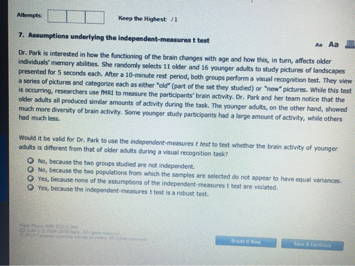 Solved Attempts: Keep the Highest 11 7. Assumptions | Chegg.com