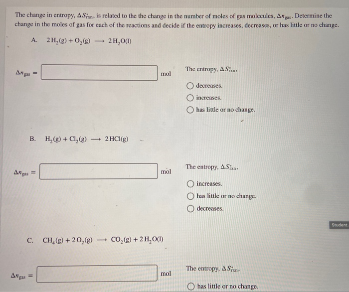 Solved The change in entropy, ASix, is related to the the | Chegg.com
