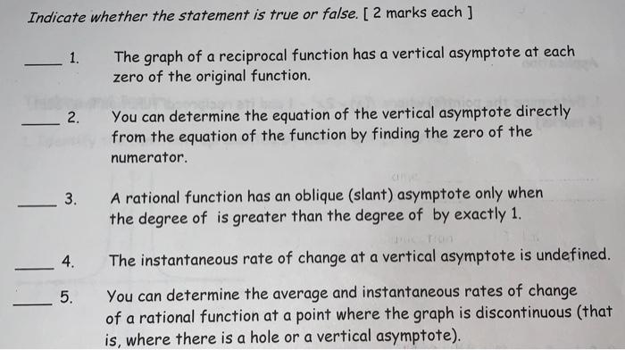 Solved Indicate whether the statement is true or false. [2 | Chegg.com