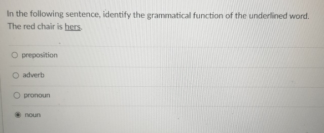 Solved In the following sentence, identify the grammatical | Chegg.com