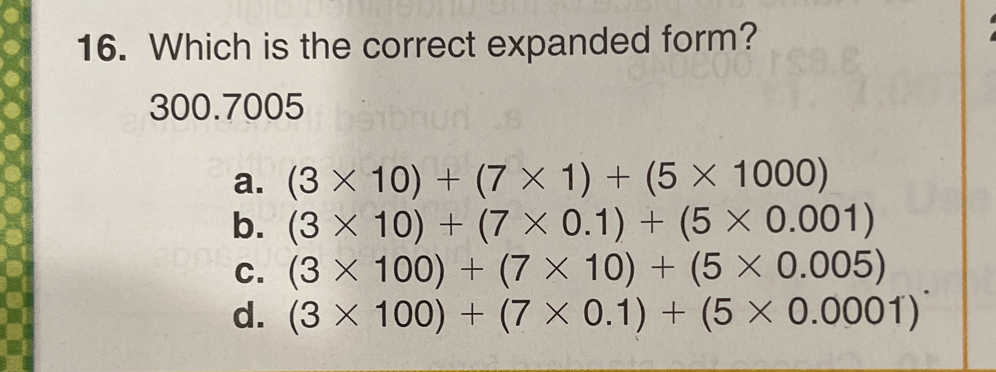 Solved Which is the correct expanded | Chegg.com