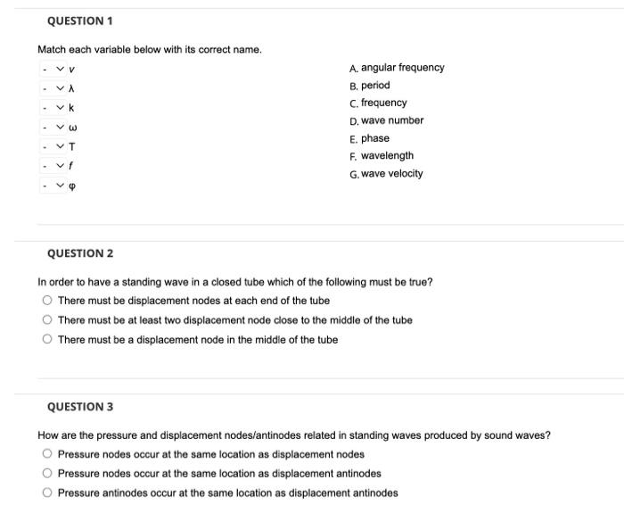 Solved Match each variable below with its correct name. A. | Chegg.com