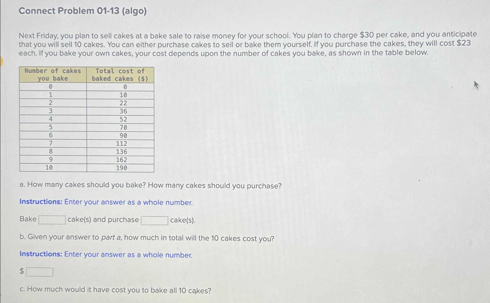 Solved Connect Problem 01-13 (algo)Next Friday, you plan to | Chegg.com