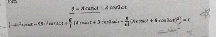 form B = A coswt + B cos3wt (-As cosast - 9Bas? cos3a | Chegg.com
