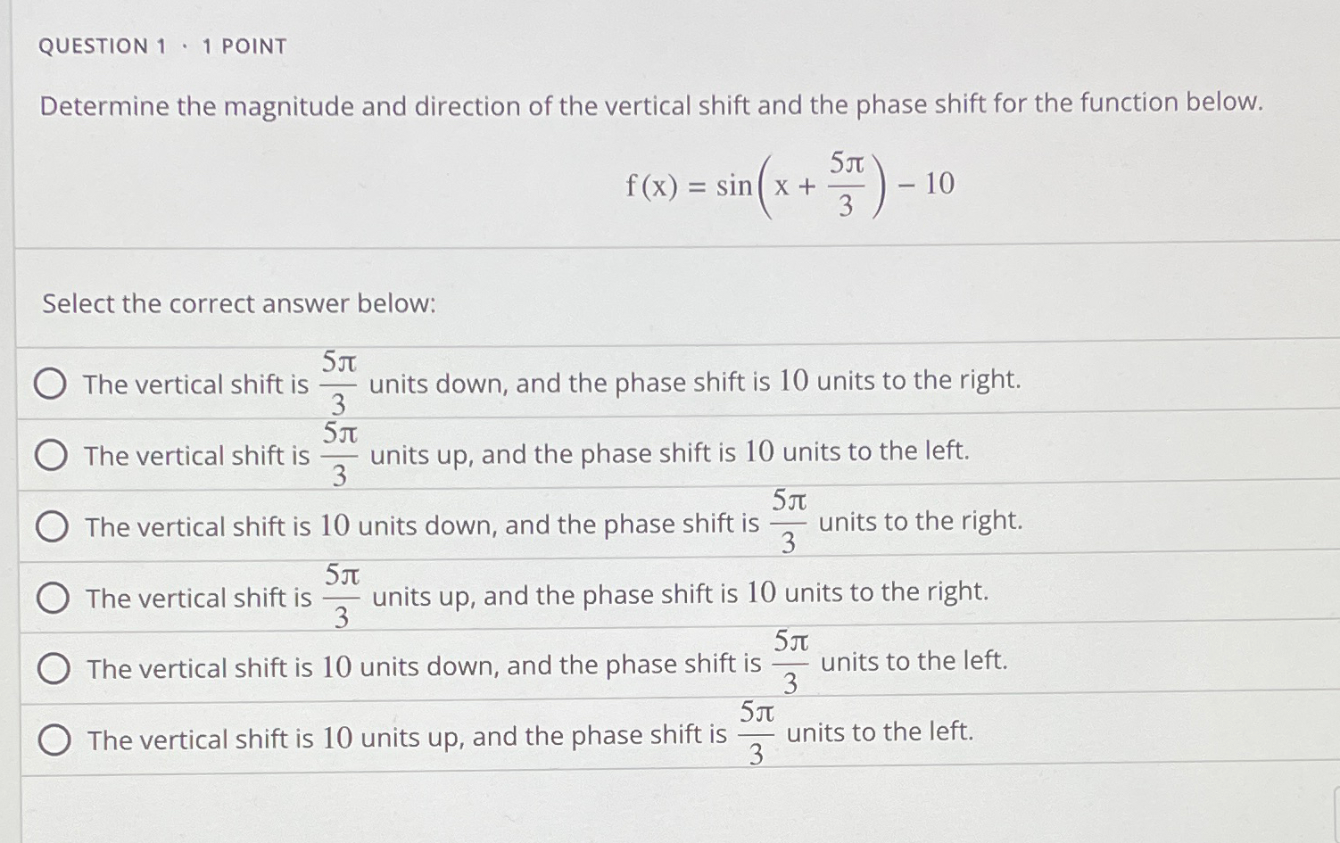 Solved QUESTION 1 * 1 ﻿POINTDetermine the magnitude and | Chegg.com