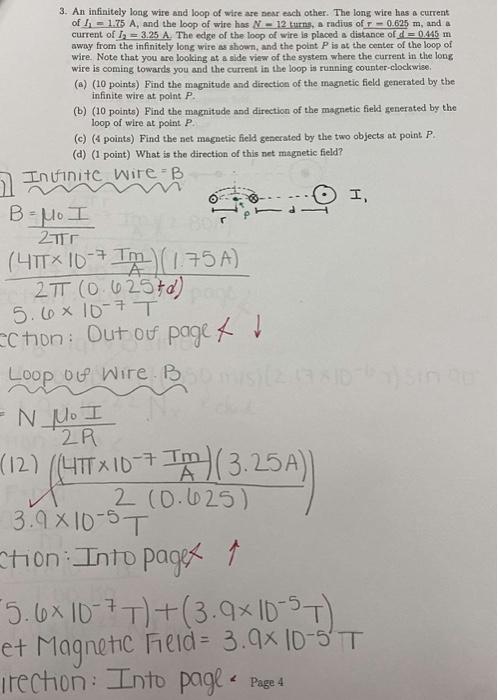 Solved An infinitely long wire snd loop of wire are near | Chegg.com