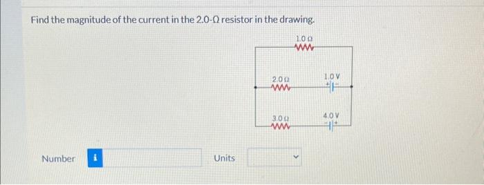 Find the magnitude of the current in the 2.0−Ω | Chegg.com