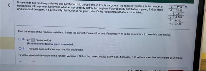 Solved Households are randomly selected and partitioned into | Chegg.com