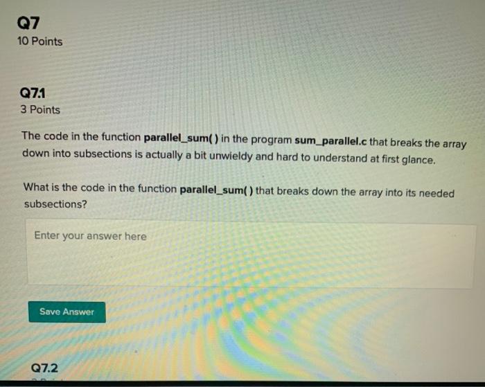 Q7 10 Points Q71 3 Points The code in the function | Chegg.com