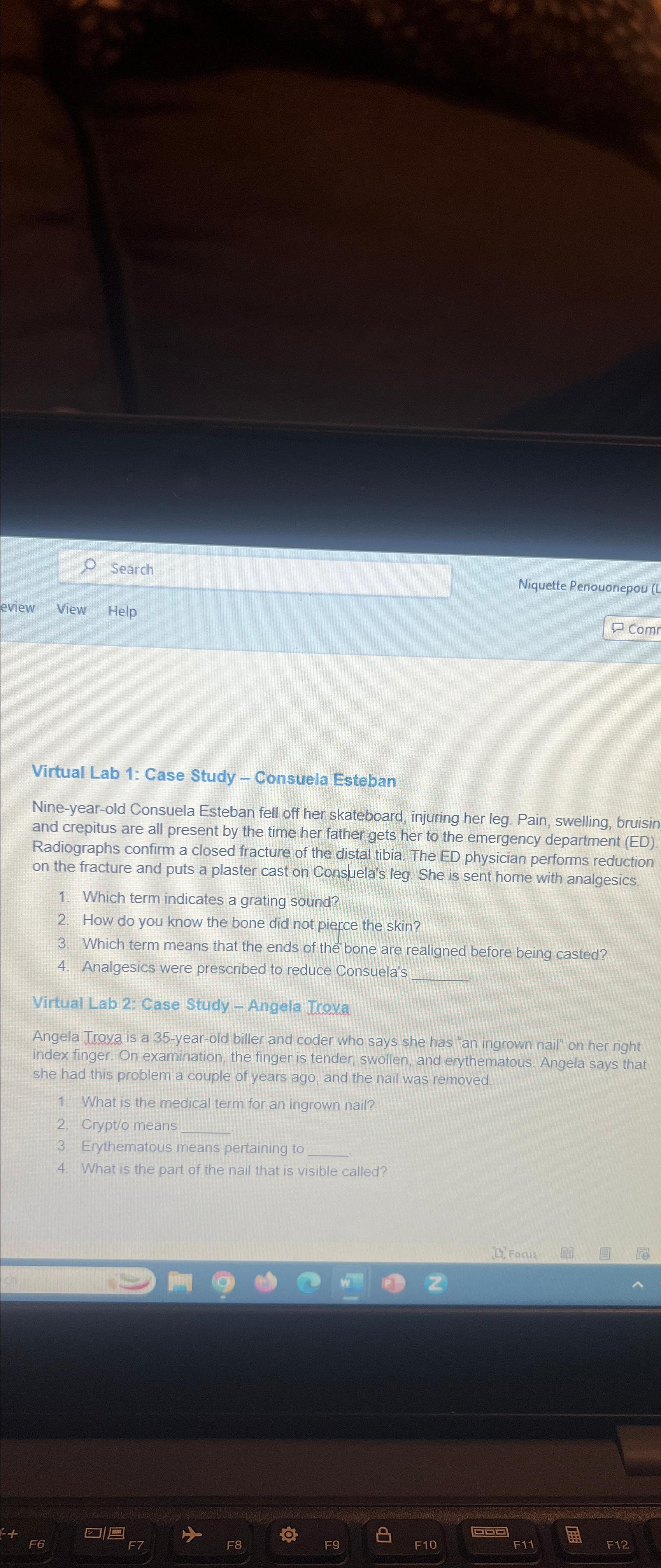 Solved Virtual Lab 1: Case Study - ﻿Consuela | Chegg.com