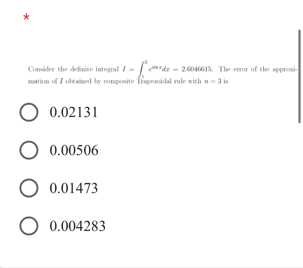 Solved Consider the definite integral | Chegg.com