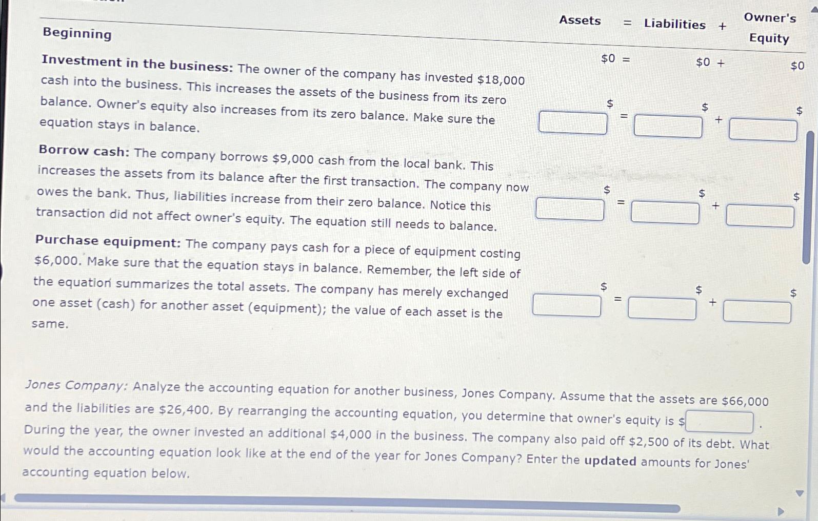 Solved Assets= ﻿Liabilities | Chegg.com