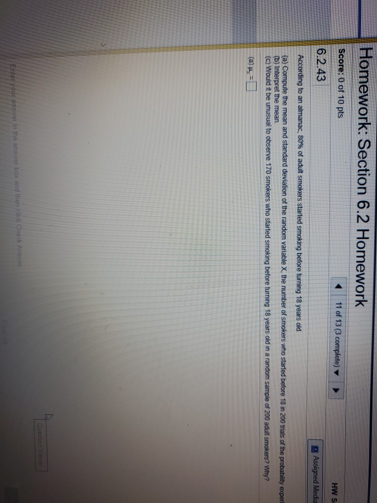 Solved Homework Section 6 2 Homework Score 0 Of 10 Pts 11