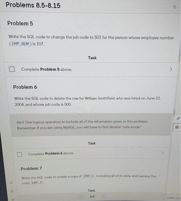 Solved Database Concept.I have been having trouble doing | Chegg.com