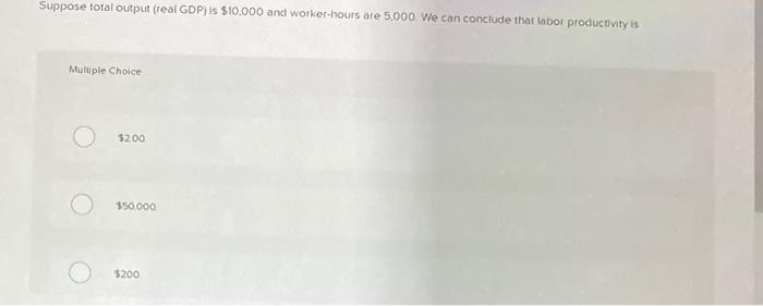 Solved Suppose total output (real GDP) is $10,000 and | Chegg.com