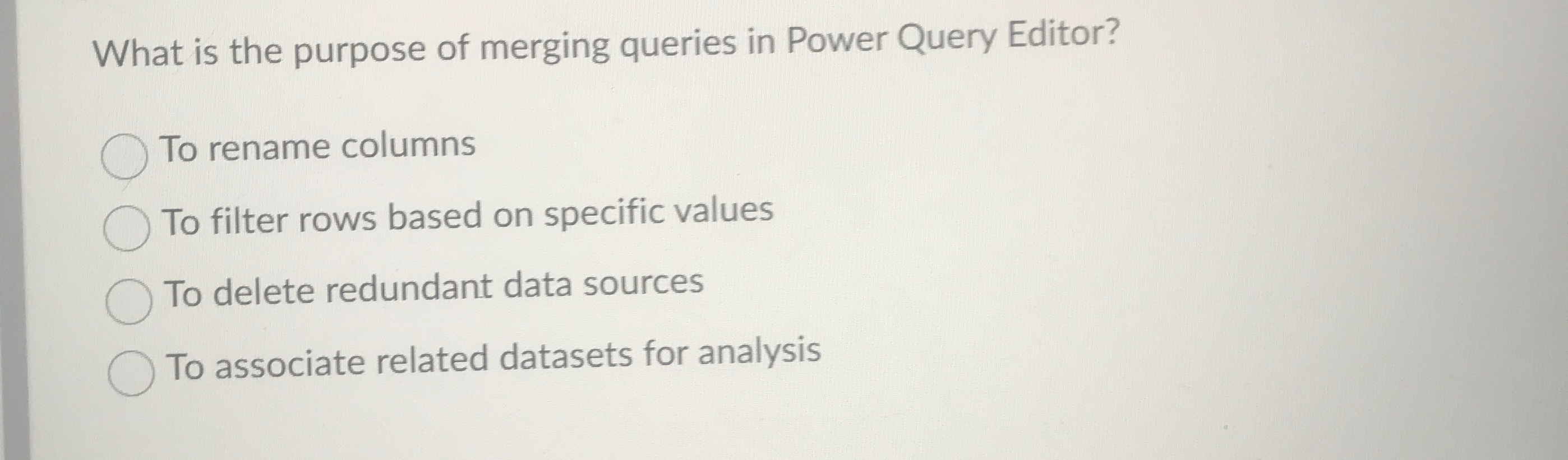 Solved What is the purpose of merging queries in Power Query | Chegg.com