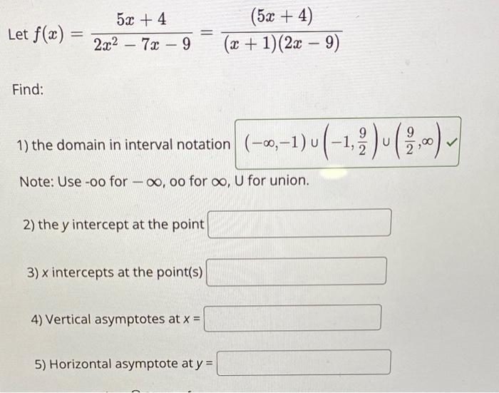 Solved Let F x 5 4 2x2 7x 9 5x 4 x 1 2x Chegg