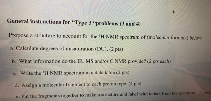 Solved General instructions for “Type 3 "problems (3 and 4) | Chegg.com