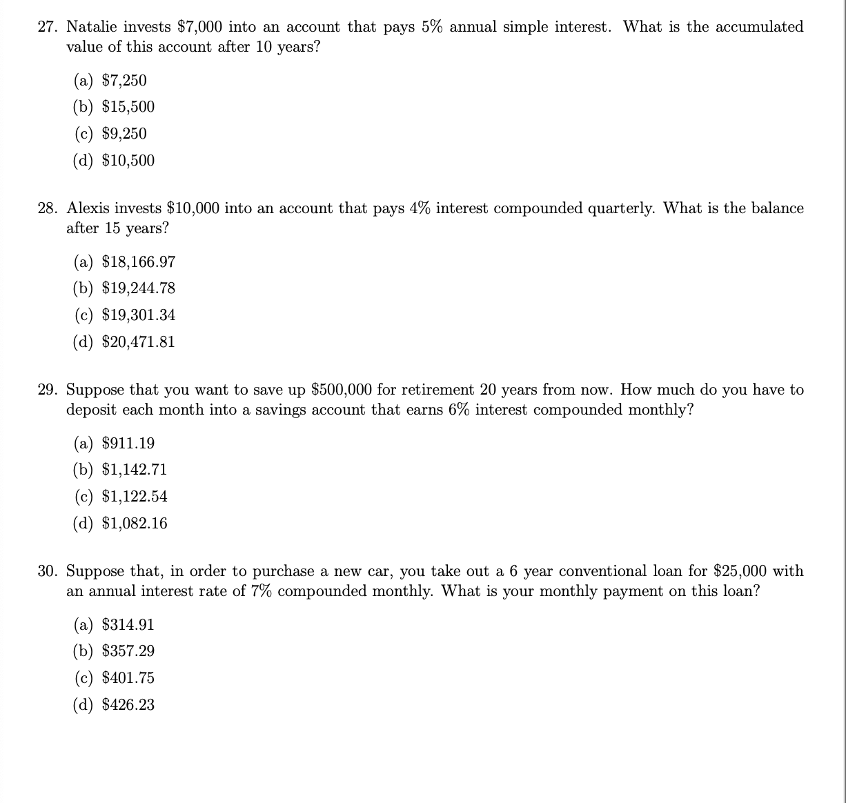 Solved Natalie invests $7,000 ﻿into an account that pays 5% | Chegg.com