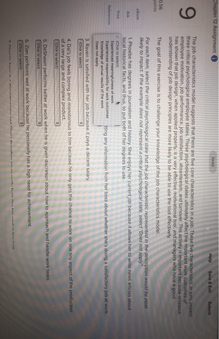 Solved Chapter 12 Assignment Saved Help Save & Exit Submit 9 | Chegg.com