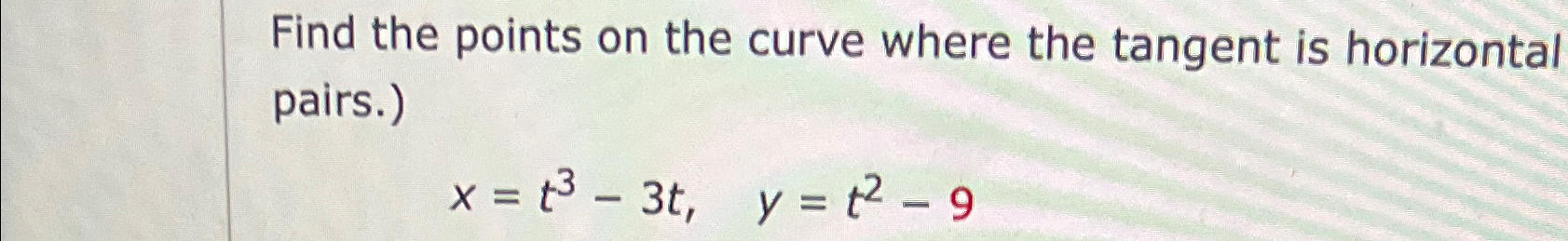 Solved Find the points on the curve where the tangent is | Chegg.com