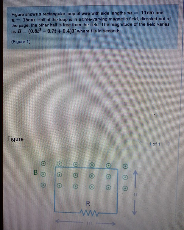 Solved Figure shows a rectangular loop of wire with side | Chegg.com