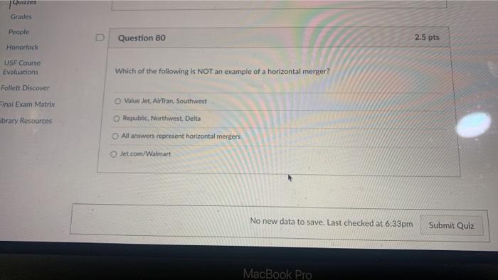 Solved Question 80 2.5pts Which of the following is NOT an | Chegg.com