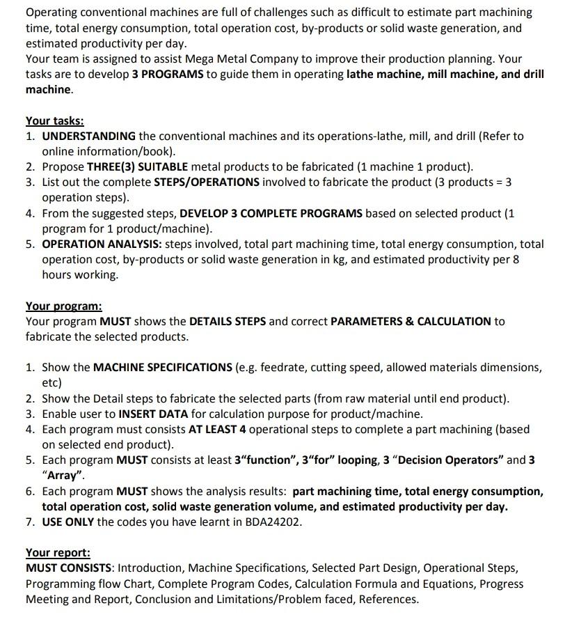 Solved Operating conventional machines are full of | Chegg.com