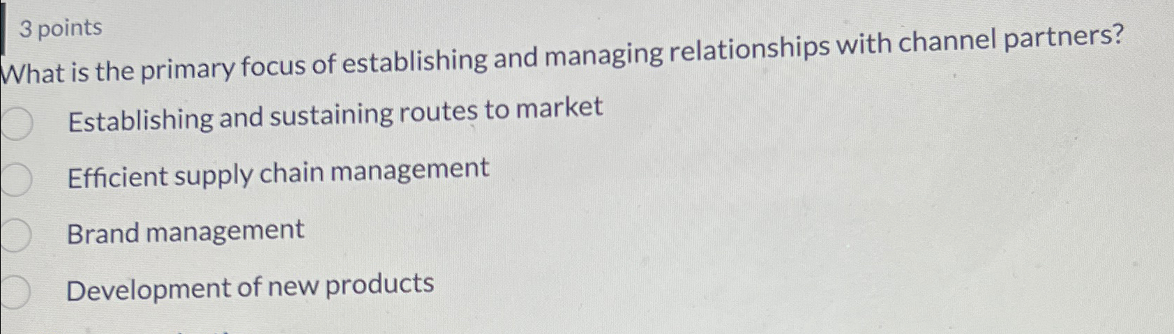 Solved 3 ﻿pointsWhat is the primary focus of establishing | Chegg.com