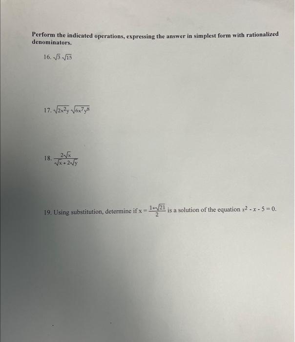 Solved Perform the indicated operations, expressing the | Chegg.com