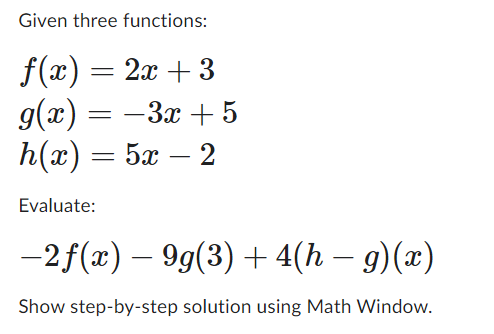 Solved Given three | Chegg.com
