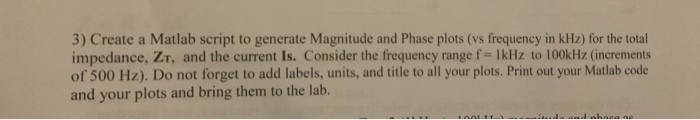 Solved 3) Create a Matlab script to generate Magnitude and | Chegg.com