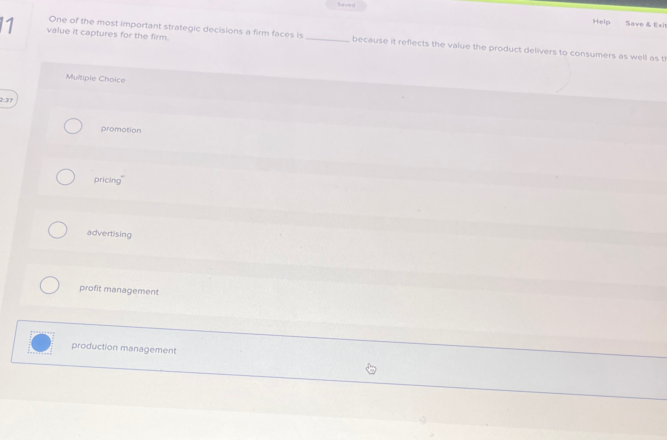 Solved SavedHelpSave & ExitOne of the most important | Chegg.com