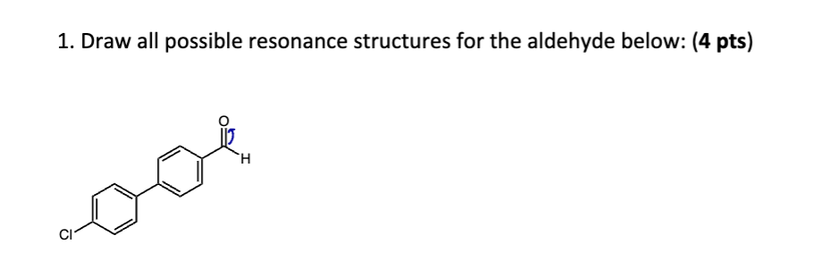 Solved Draw all possible resonance structures for the | Chegg.com