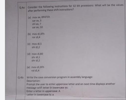 Solved 24a: Consider the following instructions for 32 bit | Chegg.com