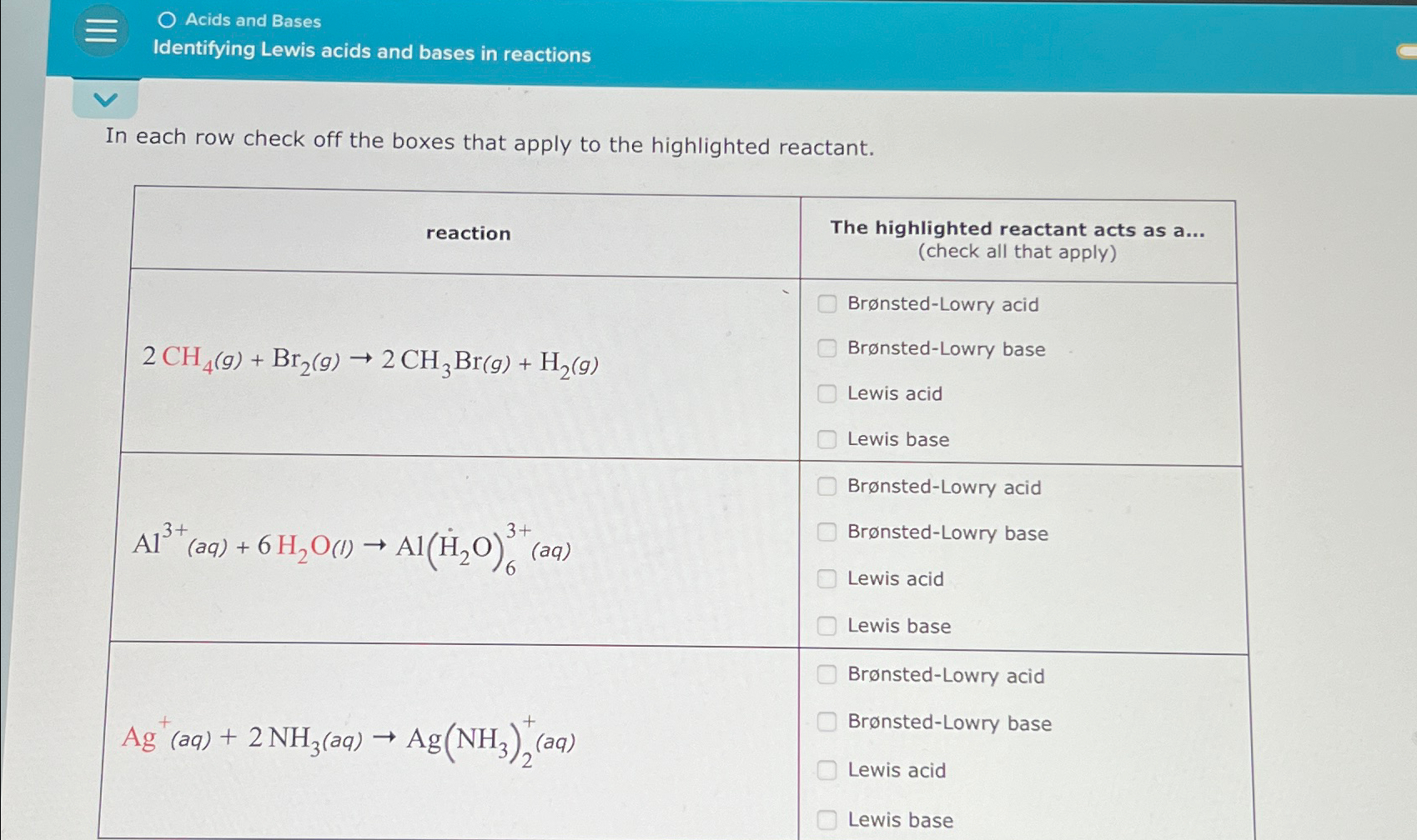 Solved Acids and BasesIdentifying Lewis acids and bases in | Chegg.com